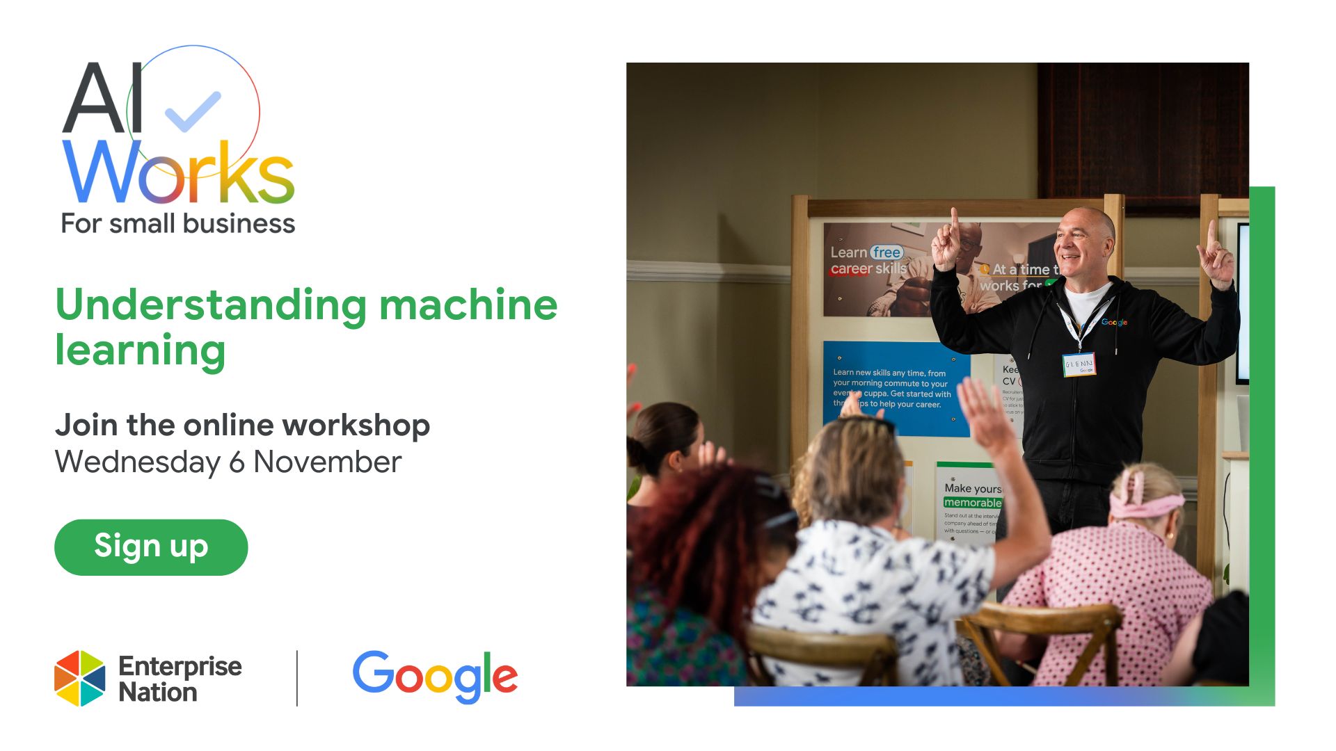 Google AI webinar: Understanding machine learning, Wednesday 6th Nov 2024 | Enterprise Nation